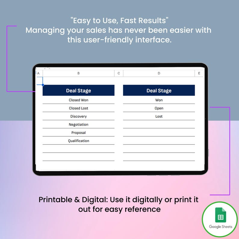 Sales Pipeline Management Dashboard Template, Interactive Google Sheet ...