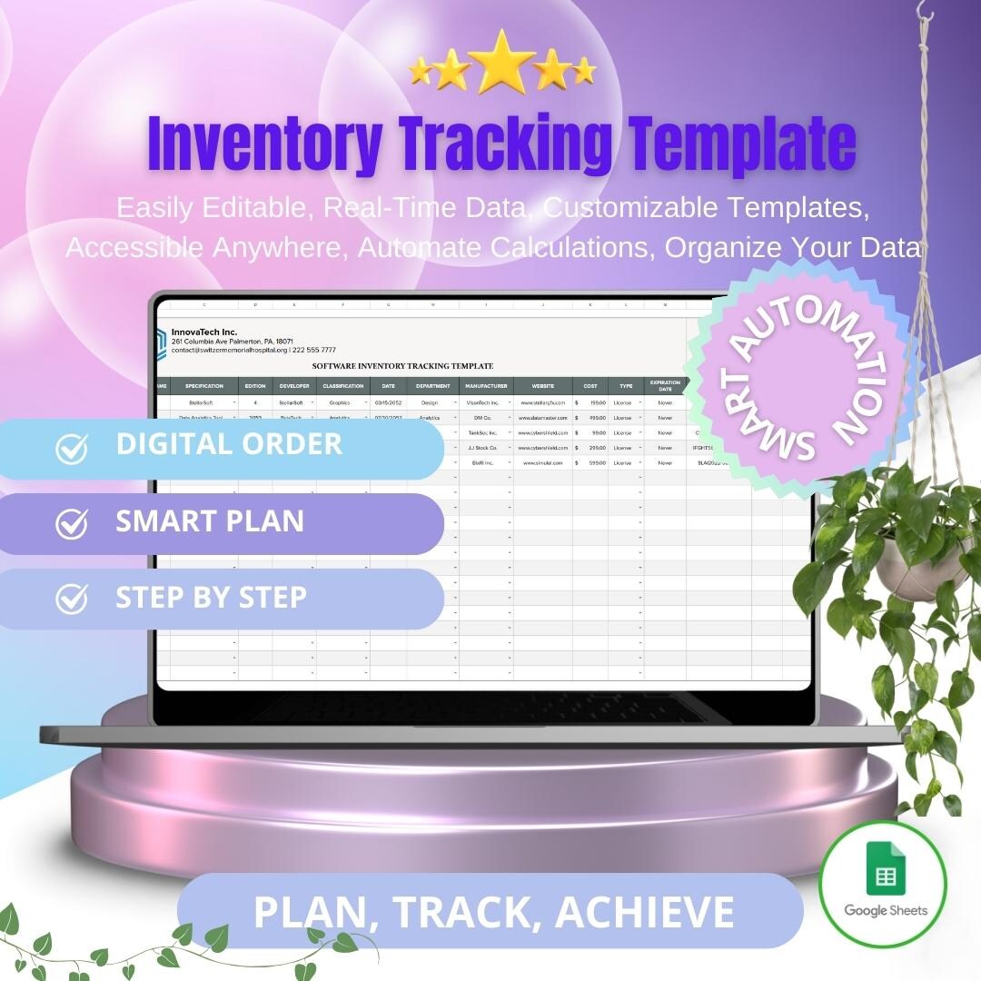Inventory Tracking Template | Google Sheets Stock Management ...
