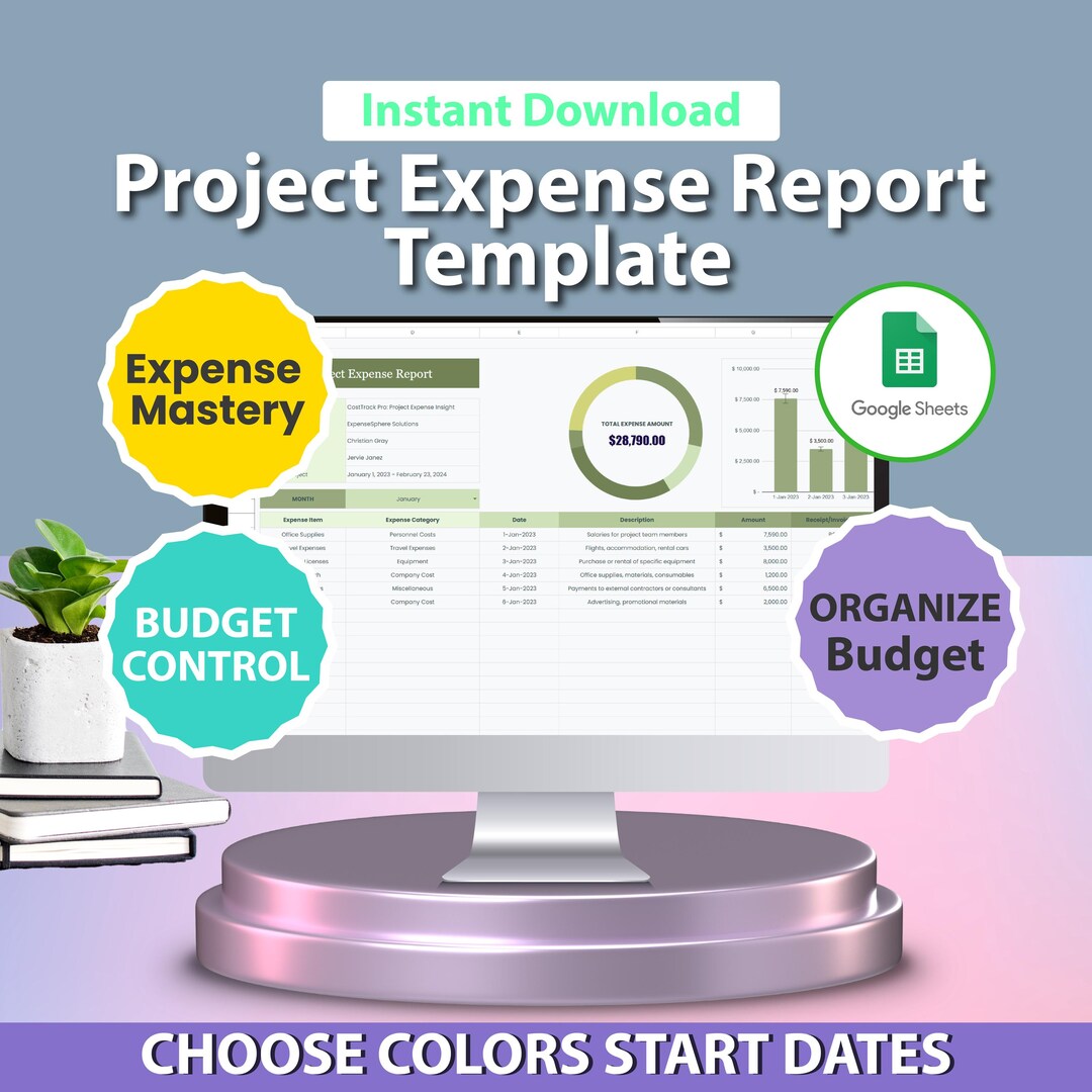 Project Expense Spreadsheet Simple Annual Budget Personal Finances Easy ...