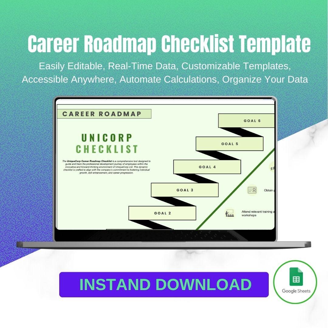 Career Roadmap Checklist Template Professional Development Plan, Track ...