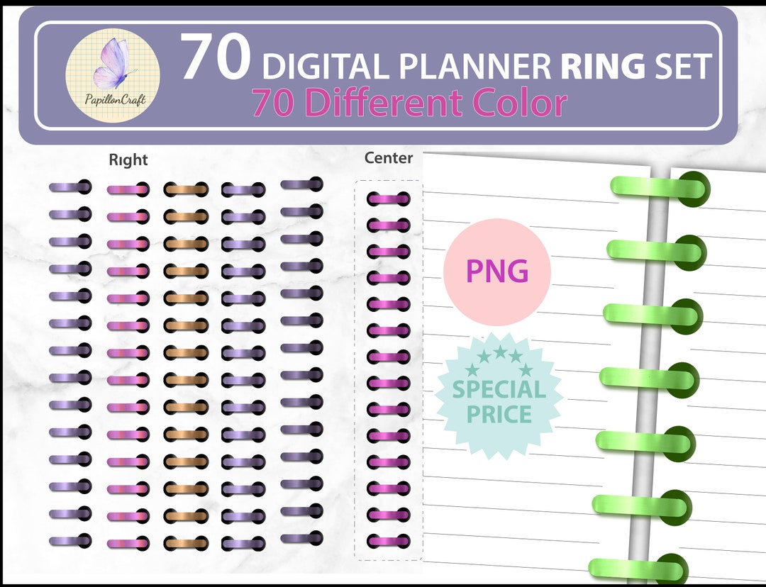 Digital Coil Planner, Digital Coils, Metallic Realistic Digital Planner ...