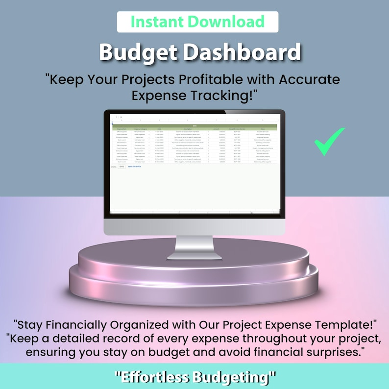 Project Expense Spreadsheet Simple Annual Budget Personal Finances Easy ...