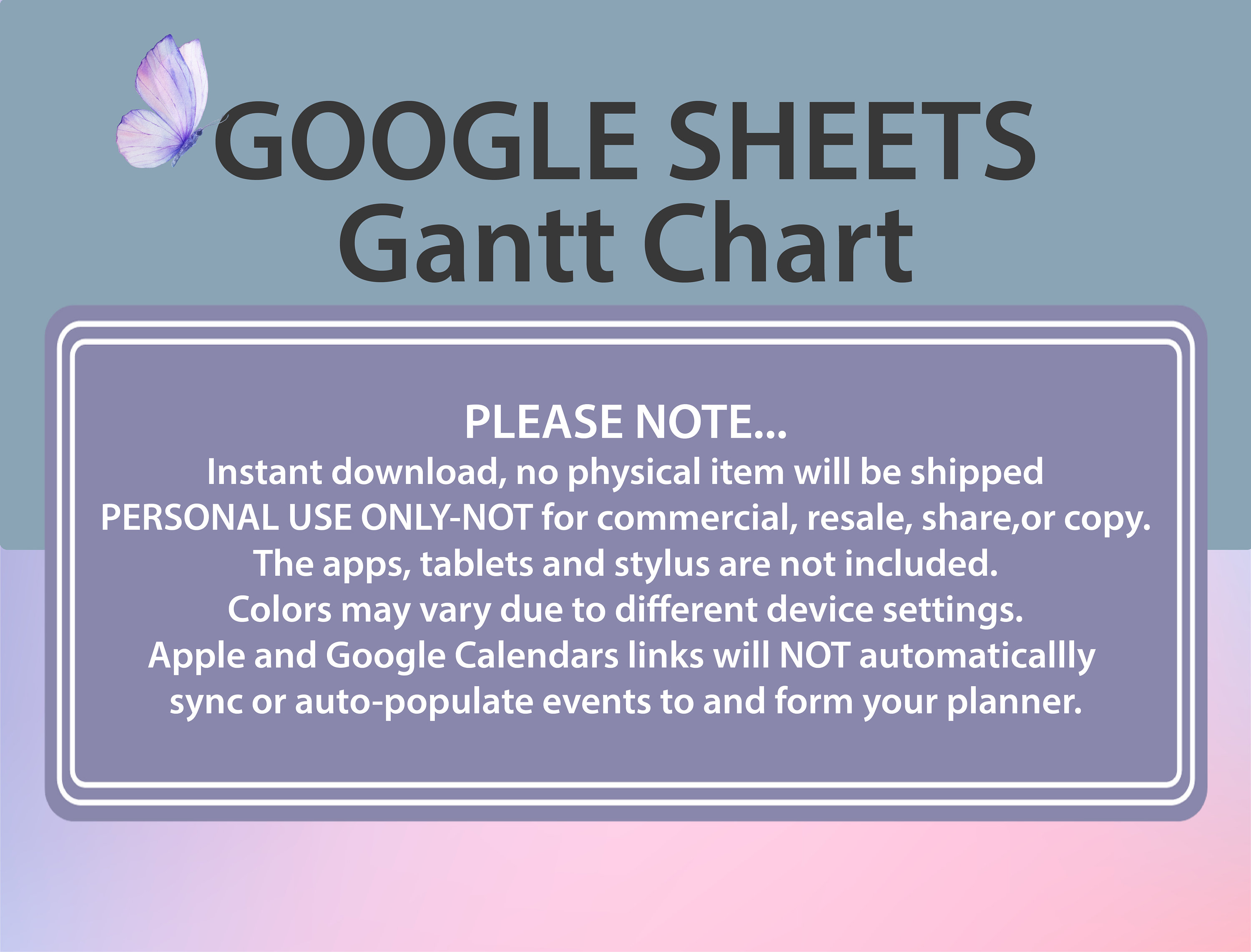 Gantt Chart Template for Project Management | Google Sheets Task ...