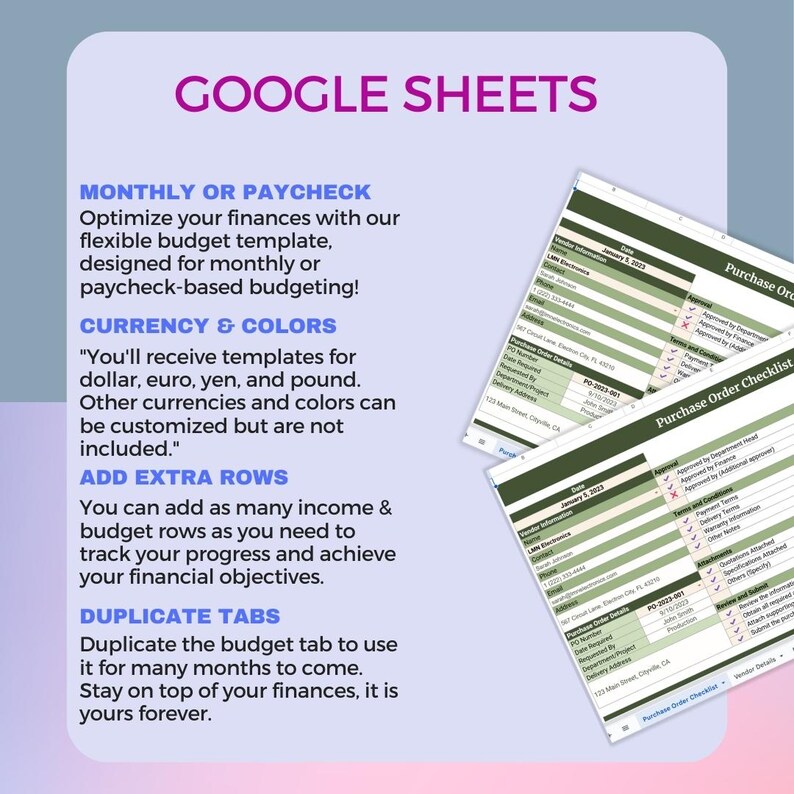 Purchase Order Checklist Template | Streamline and Track Your Orders ...