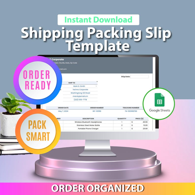 Customizable Packing Slip Template | Streamline Your Order Process ...