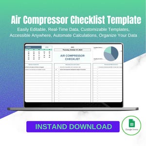 Air Compressor Checklist Template for Maintenance Teams, Workshop ...