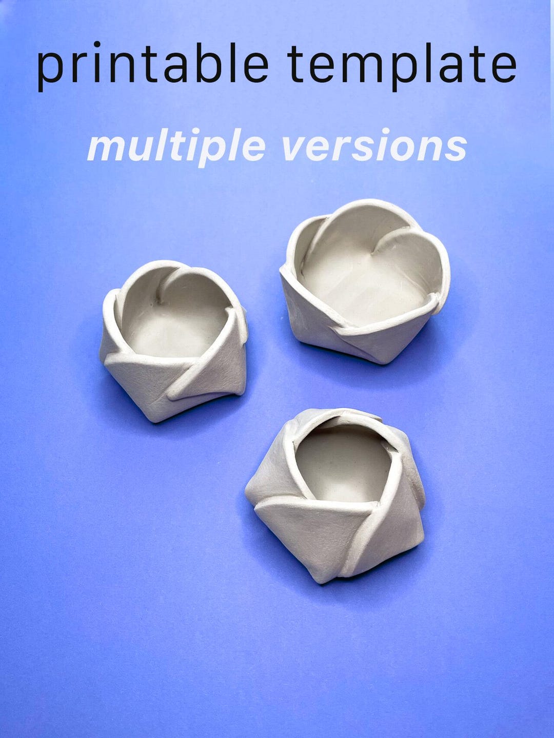 Origami Bowl Ceramic Template + Instructions for the Slab-building ...