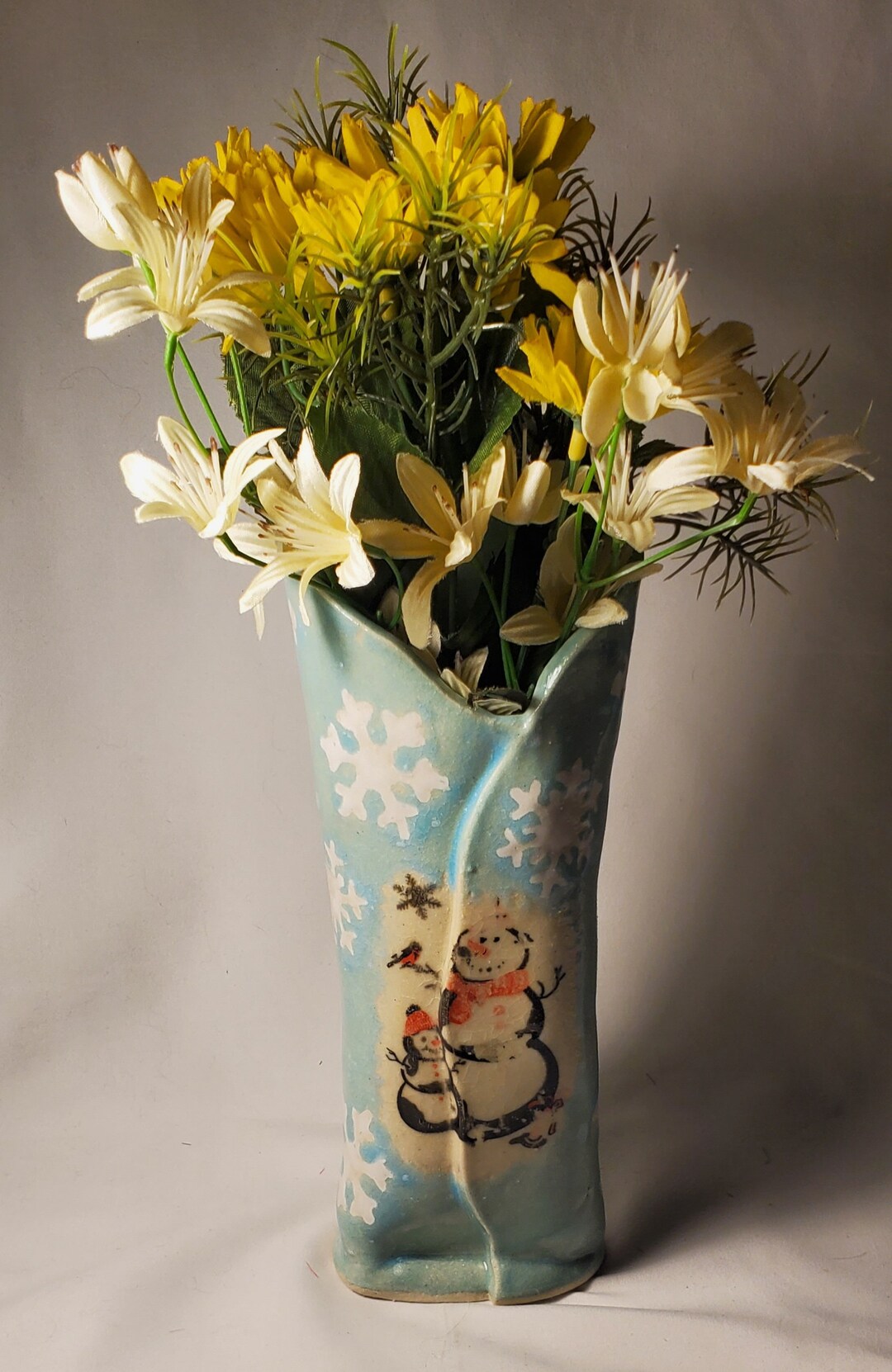 Snowman Vase - Etsy