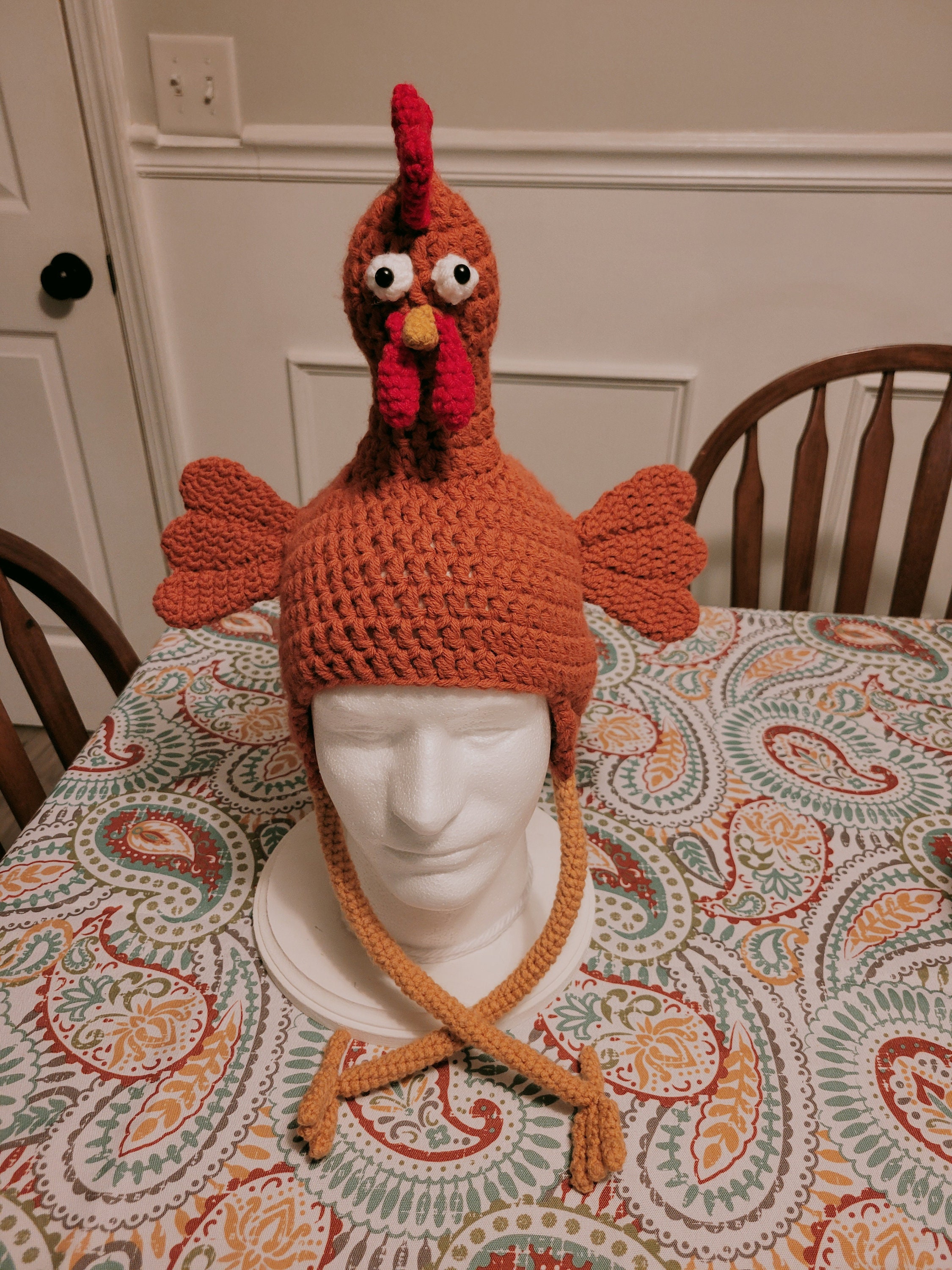 Crochet Chicken Hat - Etsy