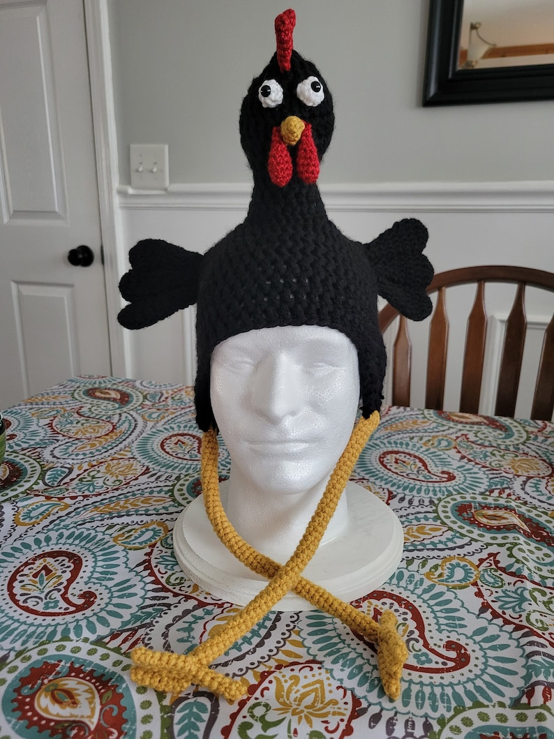Crochet Chicken Hat - Etsy