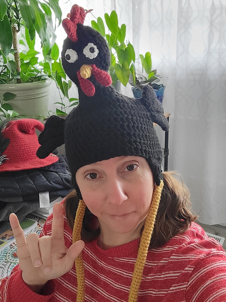 Crochet Chicken Hat - Etsy