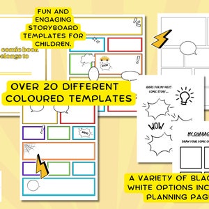 Blank Comic Book, Storyboard Pages, Cartoon Template, Drawing Comic ...