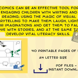 Blank Comic Book, Storyboard Pages, Cartoon Template, Drawing Comic ...