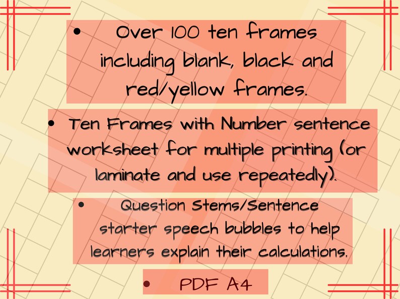 Number Bonds,ten Frames Prints ,number Bonds to 10, Place Value, Visual ...