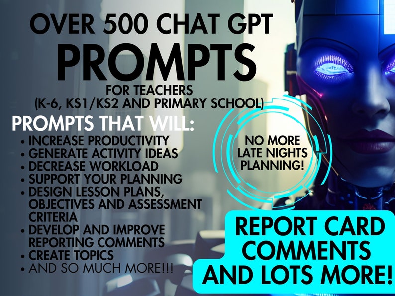 500 Teacher GPT Prompts for Report Card Writing and More, Chat GPT ...