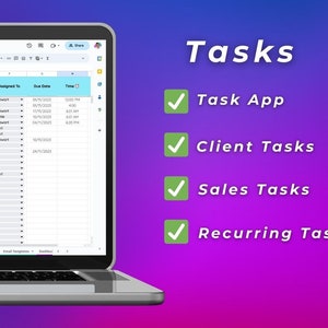 Google Sheets Task Manager Task Checklist Tracker - Etsy