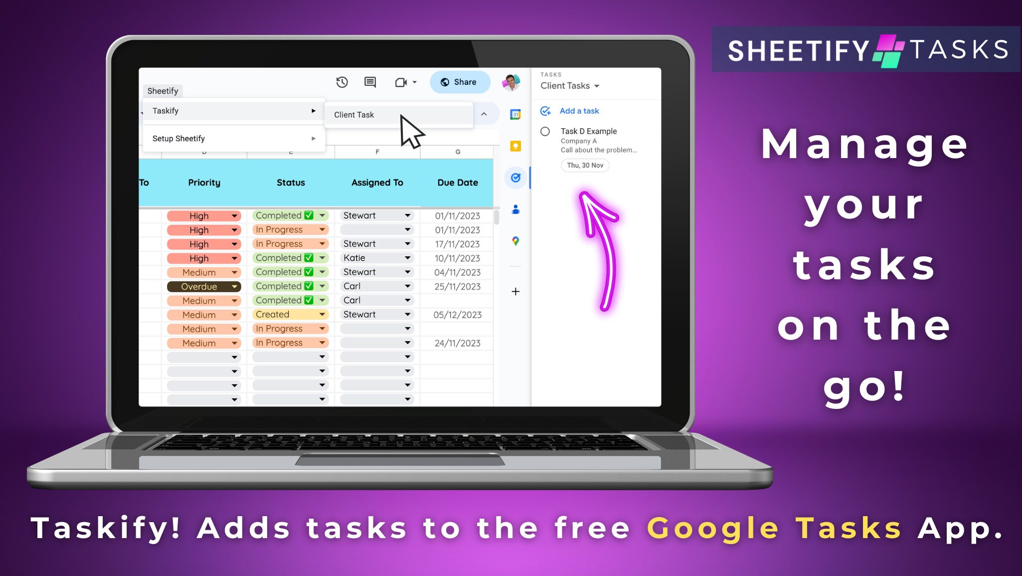 Google Sheets Task Manager, Task Checklist, Tracker Googlesheets ...