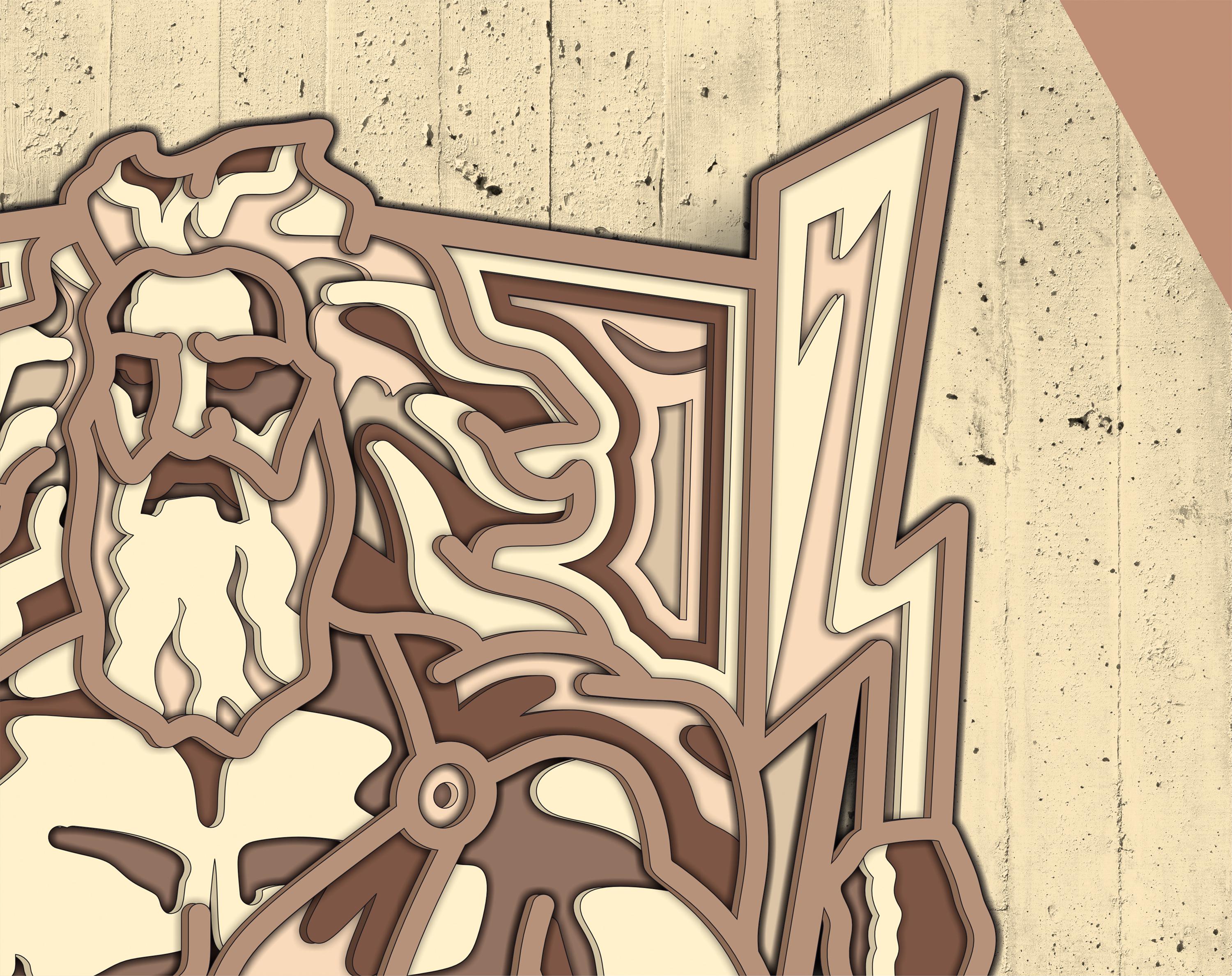Zeus SVG, Greek God Art, Mythology Decor, 3D Laser Cut, Layered ...