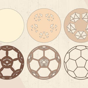 Soccer Ball DXF, Sport SVG, Glowforge Layered Files, Laser Cut Design ...