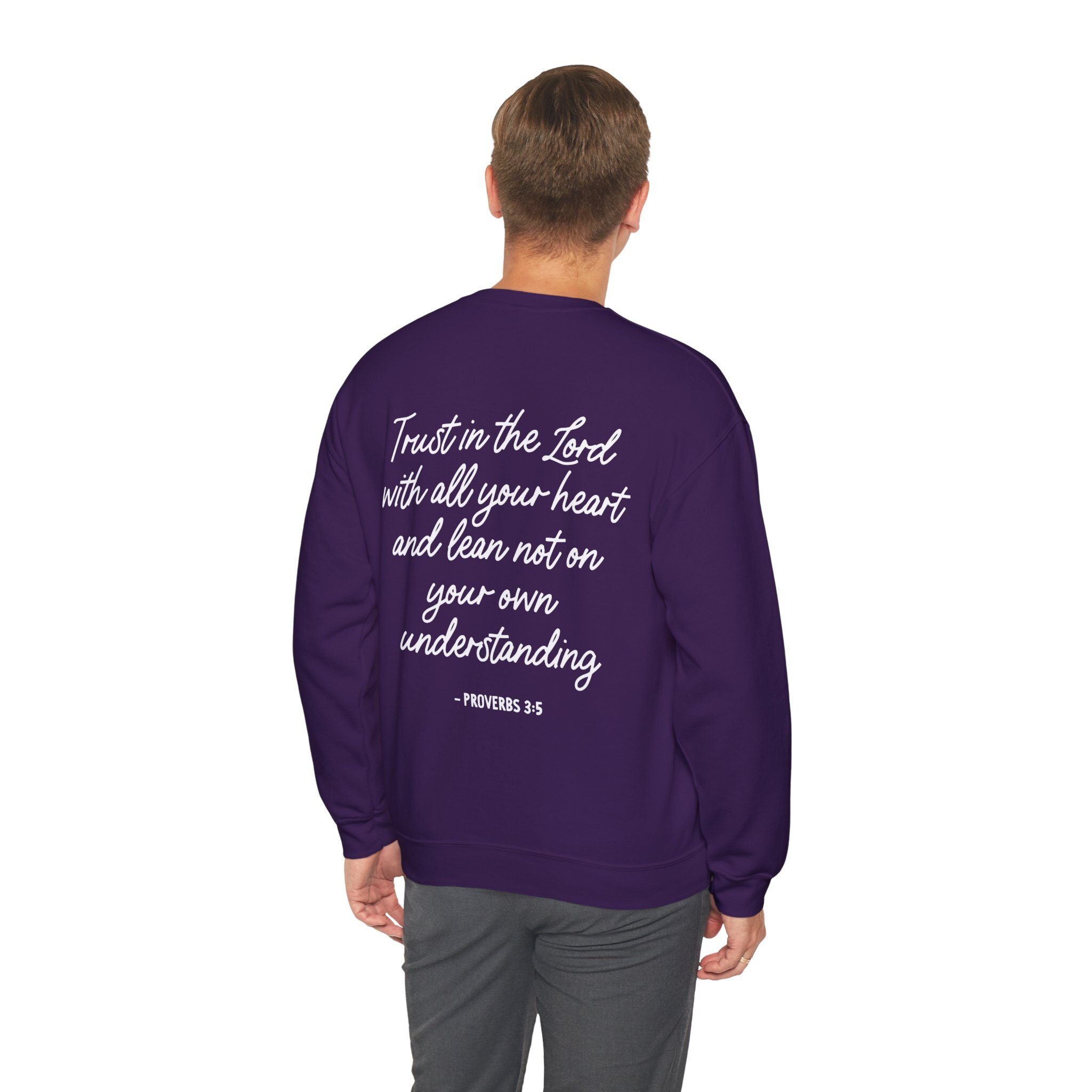 Jesus Bible Verse Sweatshirt Plus Size Trust in the Lord Sweatshirt - Etsy