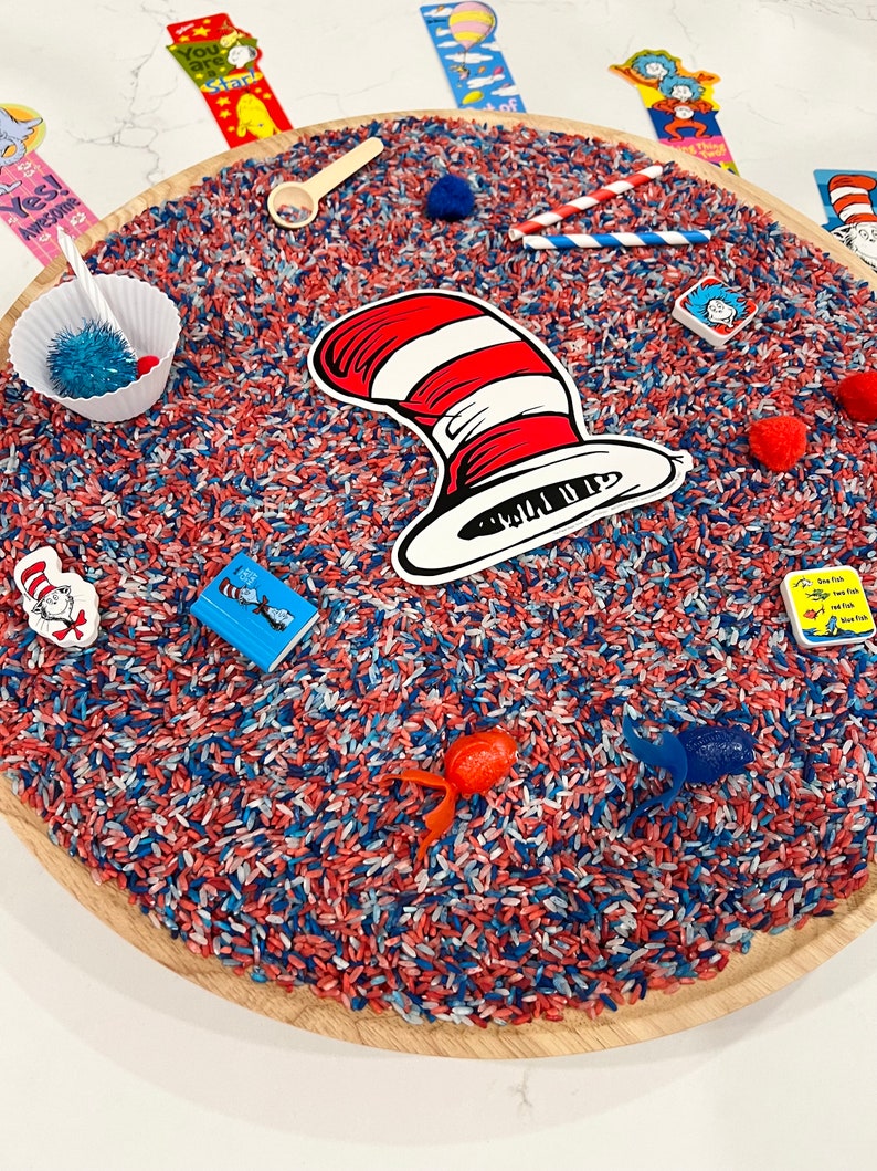Dr Seuss Themed Sensory Rice Bin / Independent Play Kit for Toddlers ...