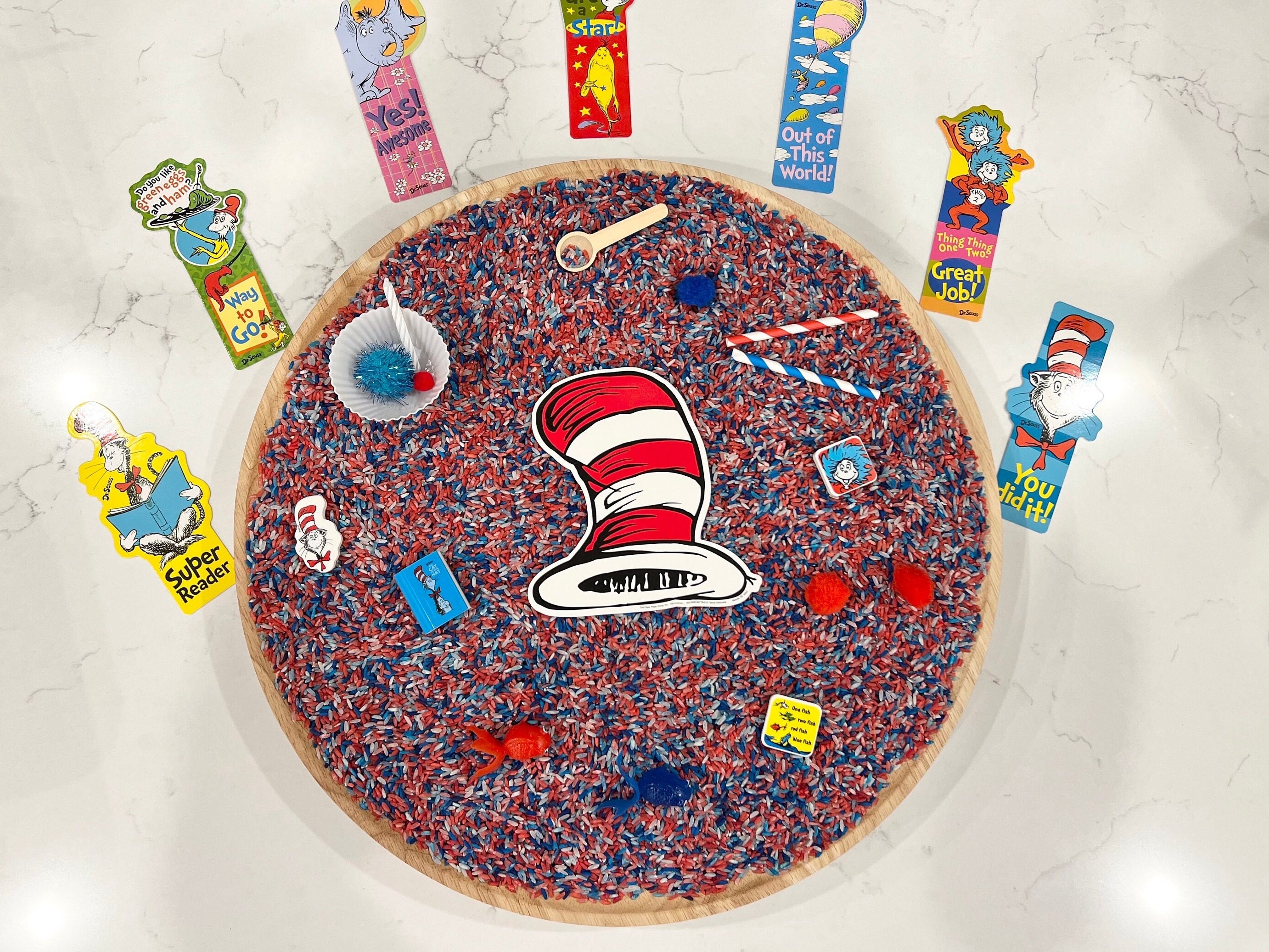 Dr Seuss Themed Sensory Rice Bin / Independent Play Kit for Toddlers ...