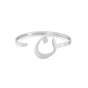 Adjustable Arabic Letter Bangle Bracelet - Nun Letter (ـن) Equivalent ...