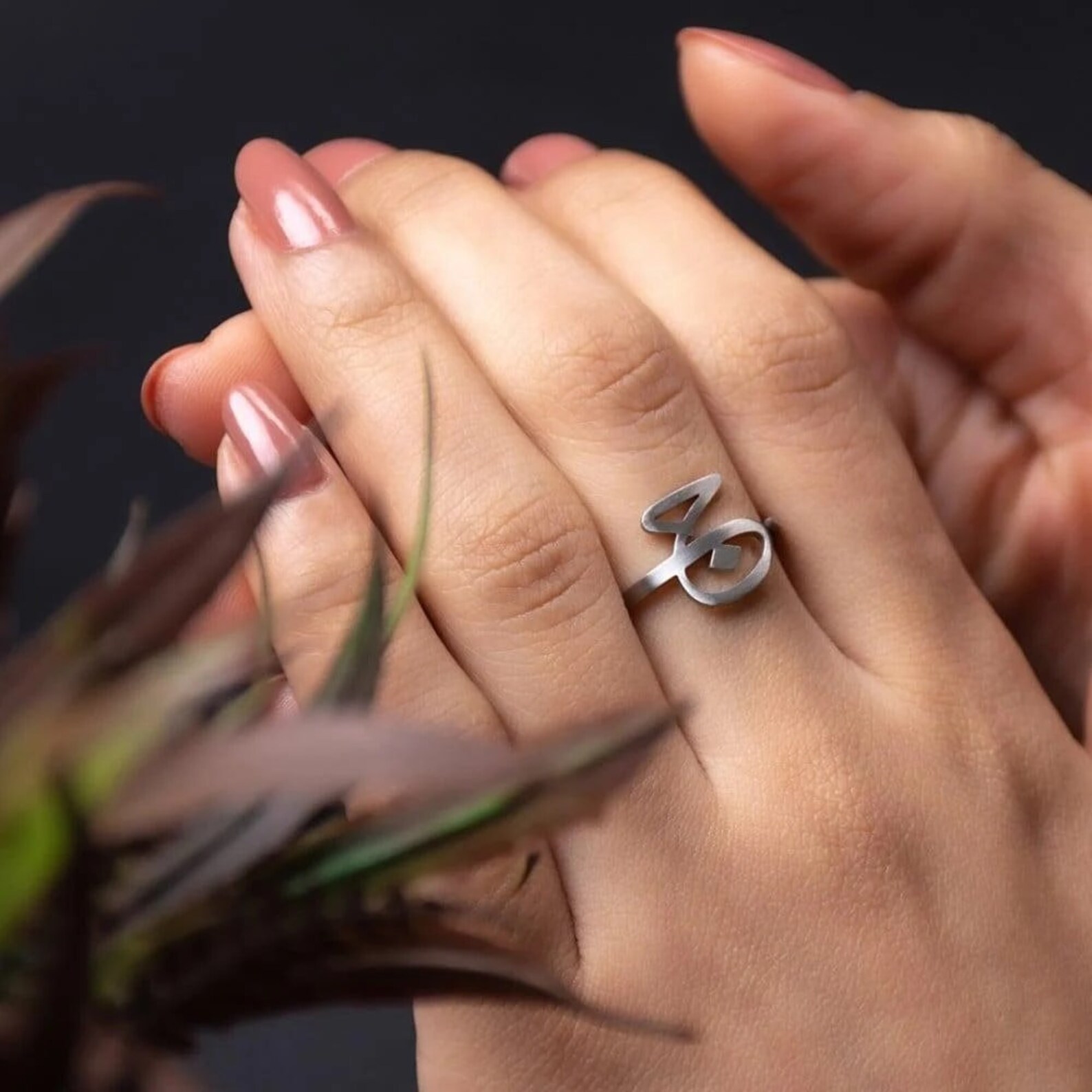 Adjustable Arabic Letter Ring - Jim Letter (ج) Equivalent (J or G ...