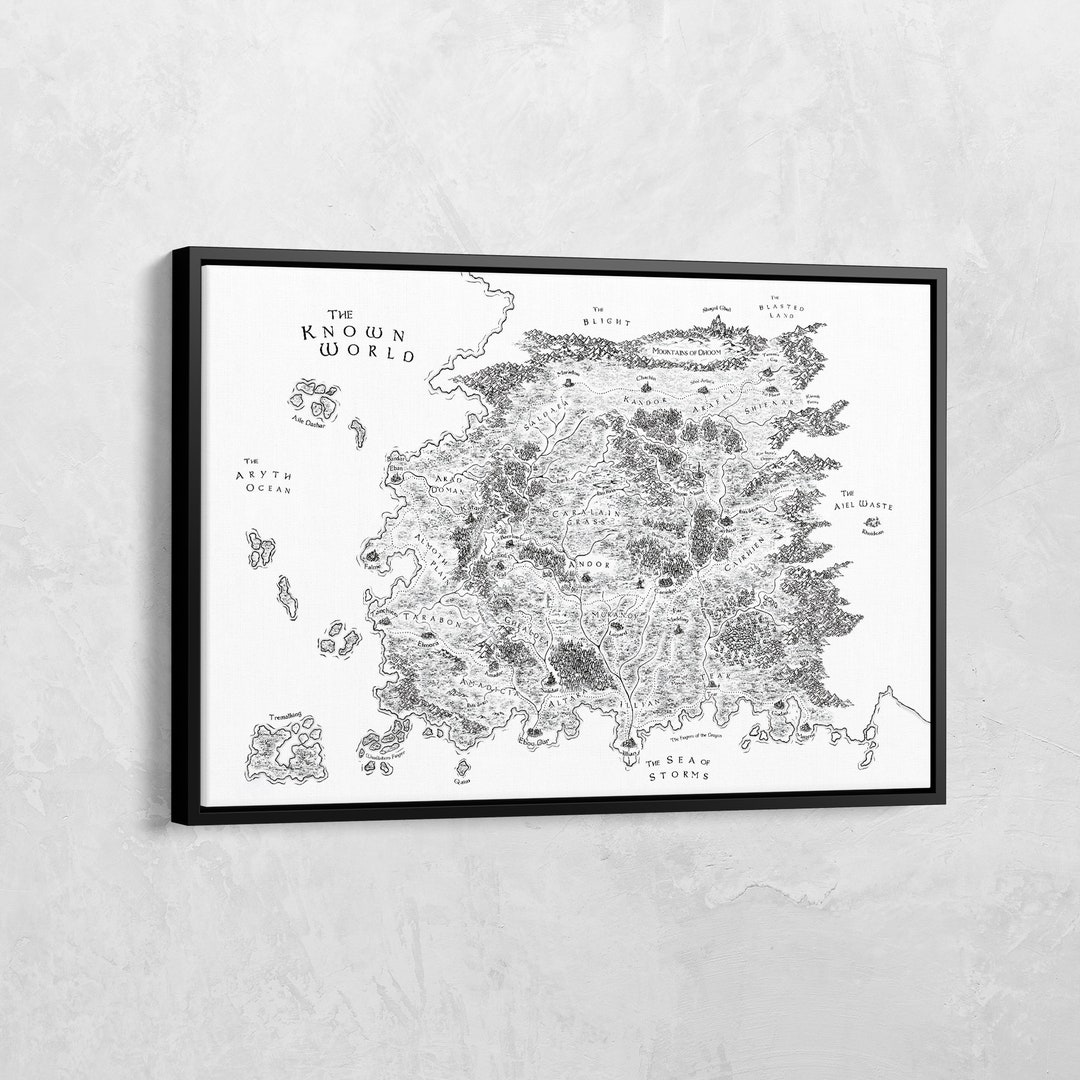 Wheel of Time Map A New Wheel of Time Canvas Westland Map - Etsy Australia