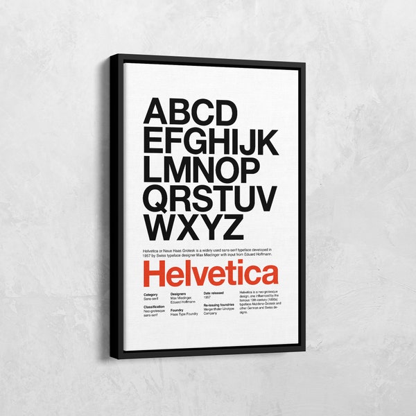 Typeface Poster - Etsy