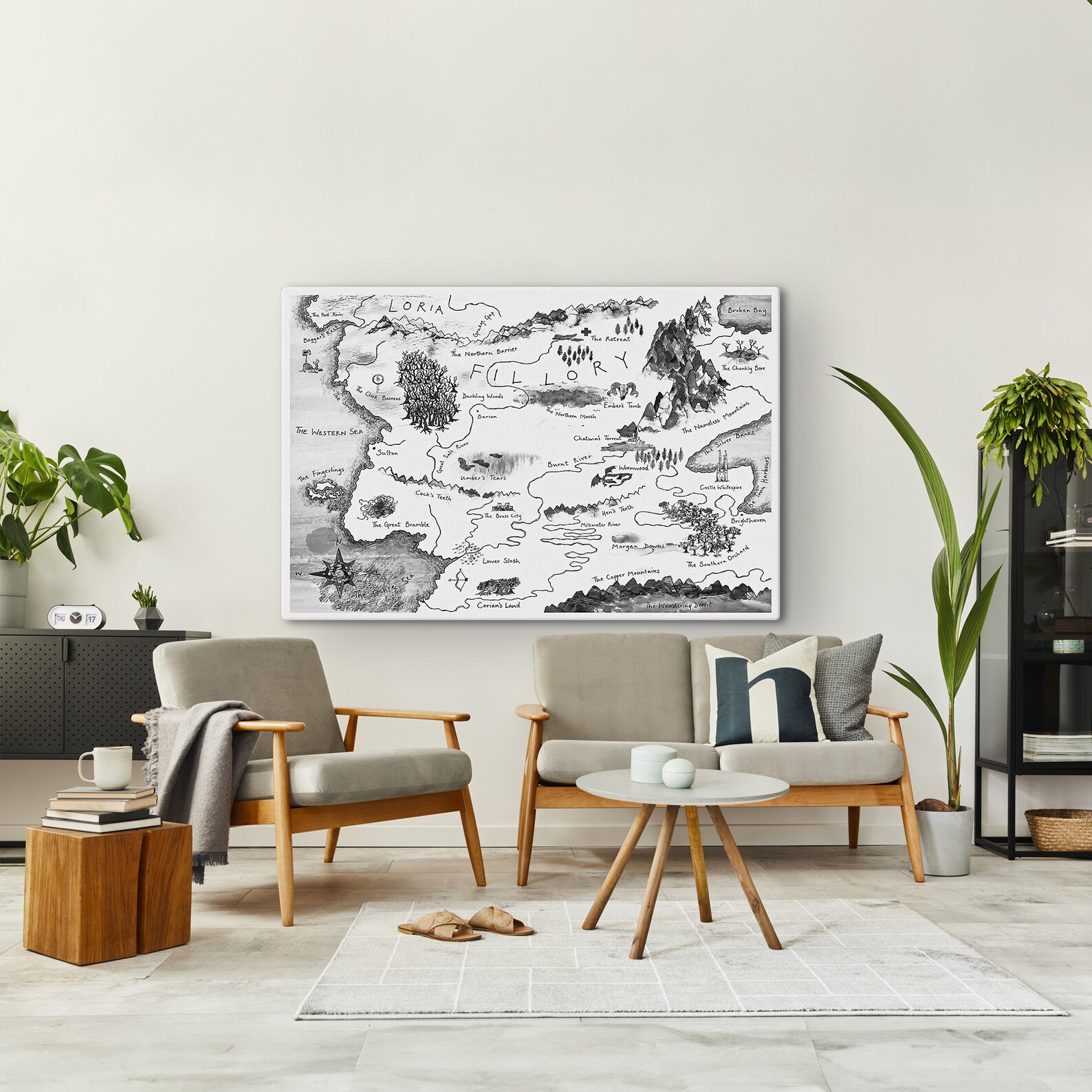 Map of Fillory Print the Magicians Map Canvas Quentin - Etsy UK