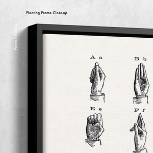Sign Language Poster, ASL Alphabet Print, American Sign Language Canvas ...