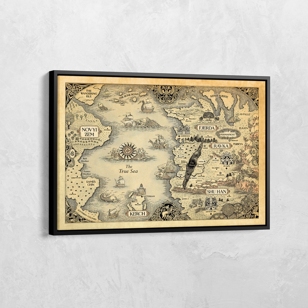 The Grishaverse Map Canvas, Grisha Trilogy Map, the Grishaverse Map ...