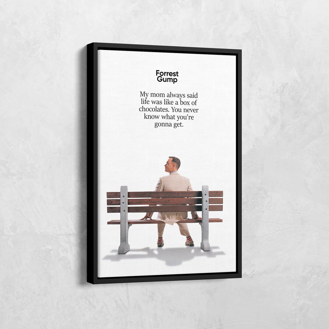 Forrest Gump Poster, Retro Movie Print, Forrest Gump Movie Canvas, Tom ...