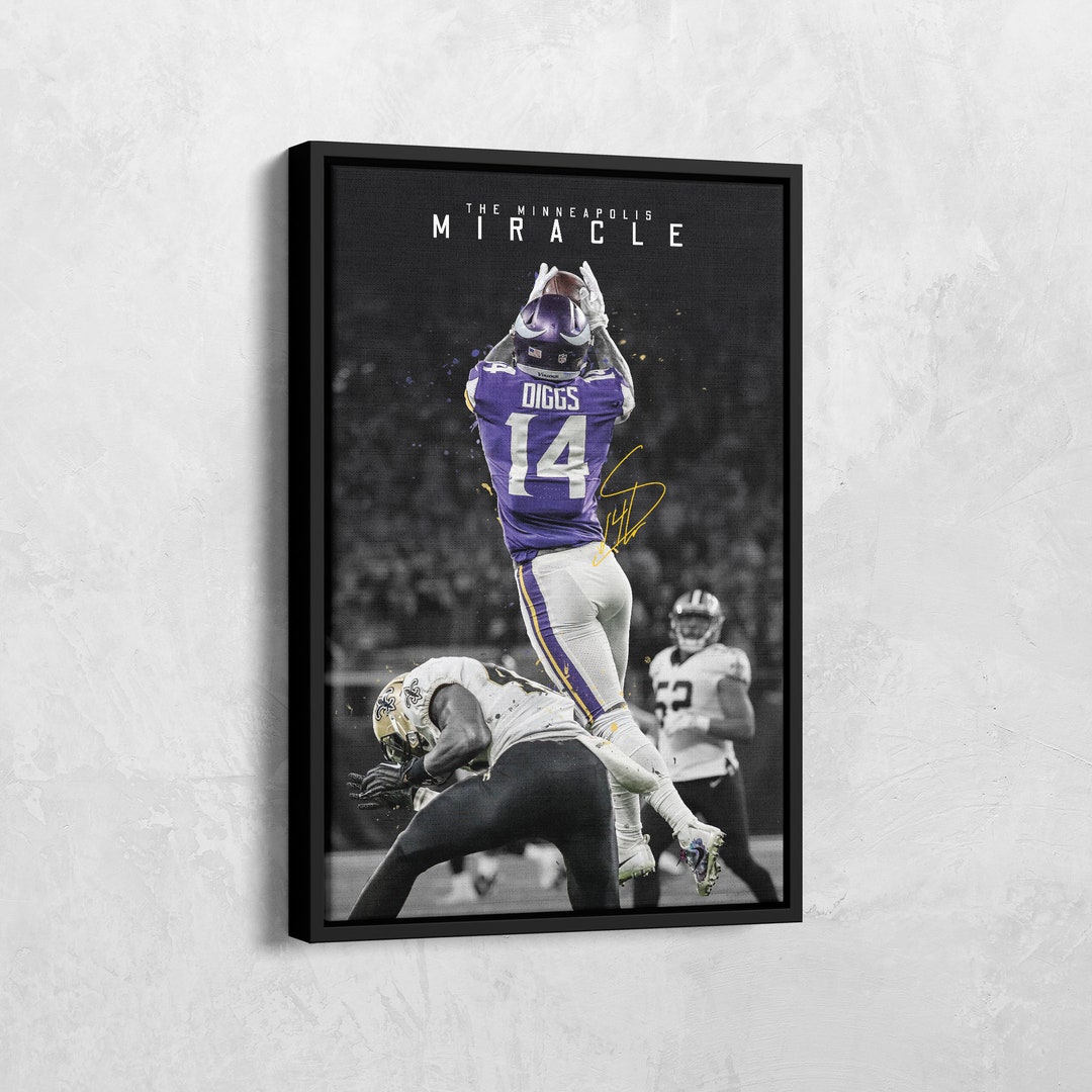 Minnesota Vikings, Minneapolis Miracle Canvas, Nfl Gifts, Stefan Diggs ...
