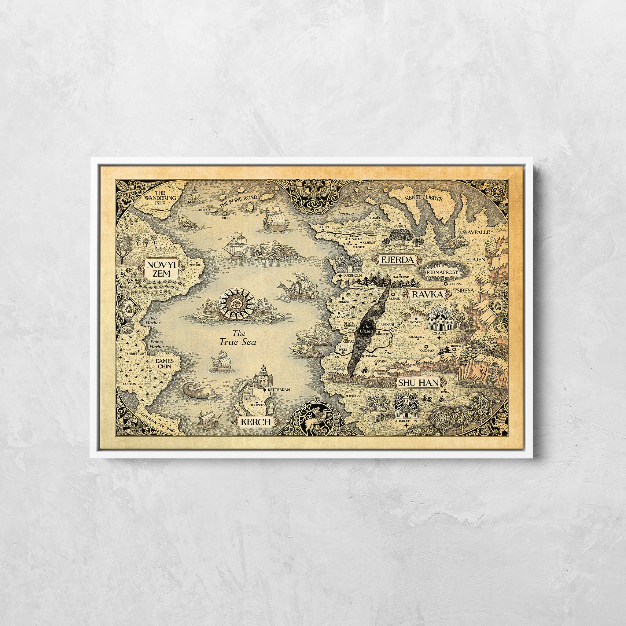 The Grishaverse Map Canvas Grisha Trilogy Map the - Etsy UK
