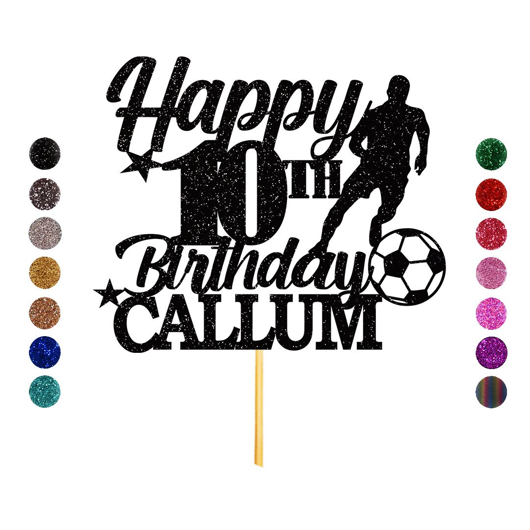 Personalised Football Cake Topper Ball Footy Topper Custom - Etsy
