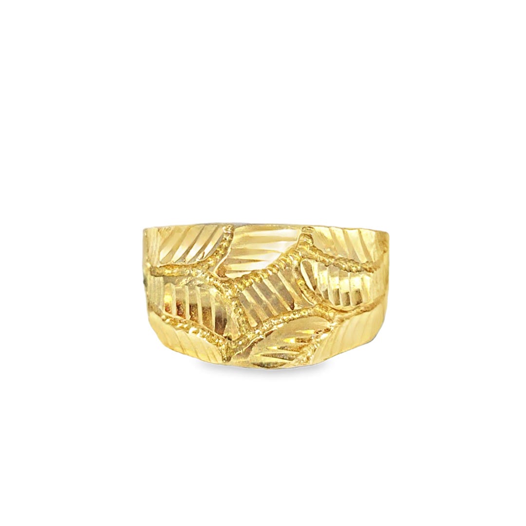 10k Yellow Gold Nuggets Band Ring - Etsy