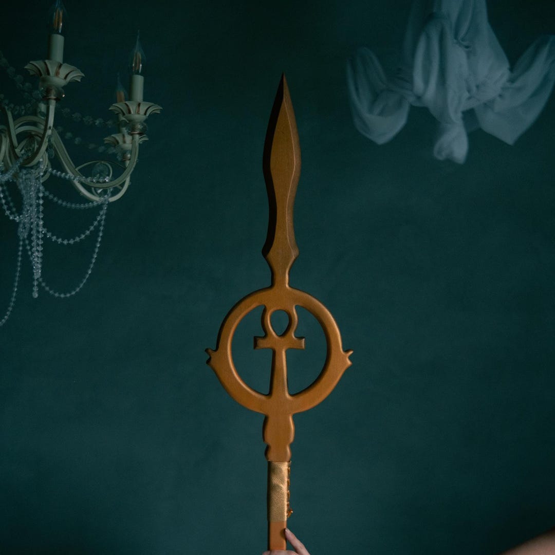 Pharaoh’s Sun Spear – Handcrafted Wooden Egyptian Prop, Pharaoh Ritual ...