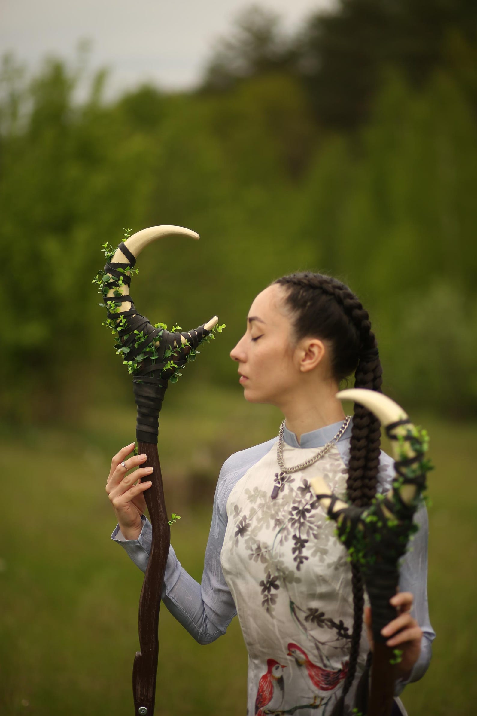 Crescent Moon Staff — Magical Stick Cosplay, Wizard, Witchcraft ...