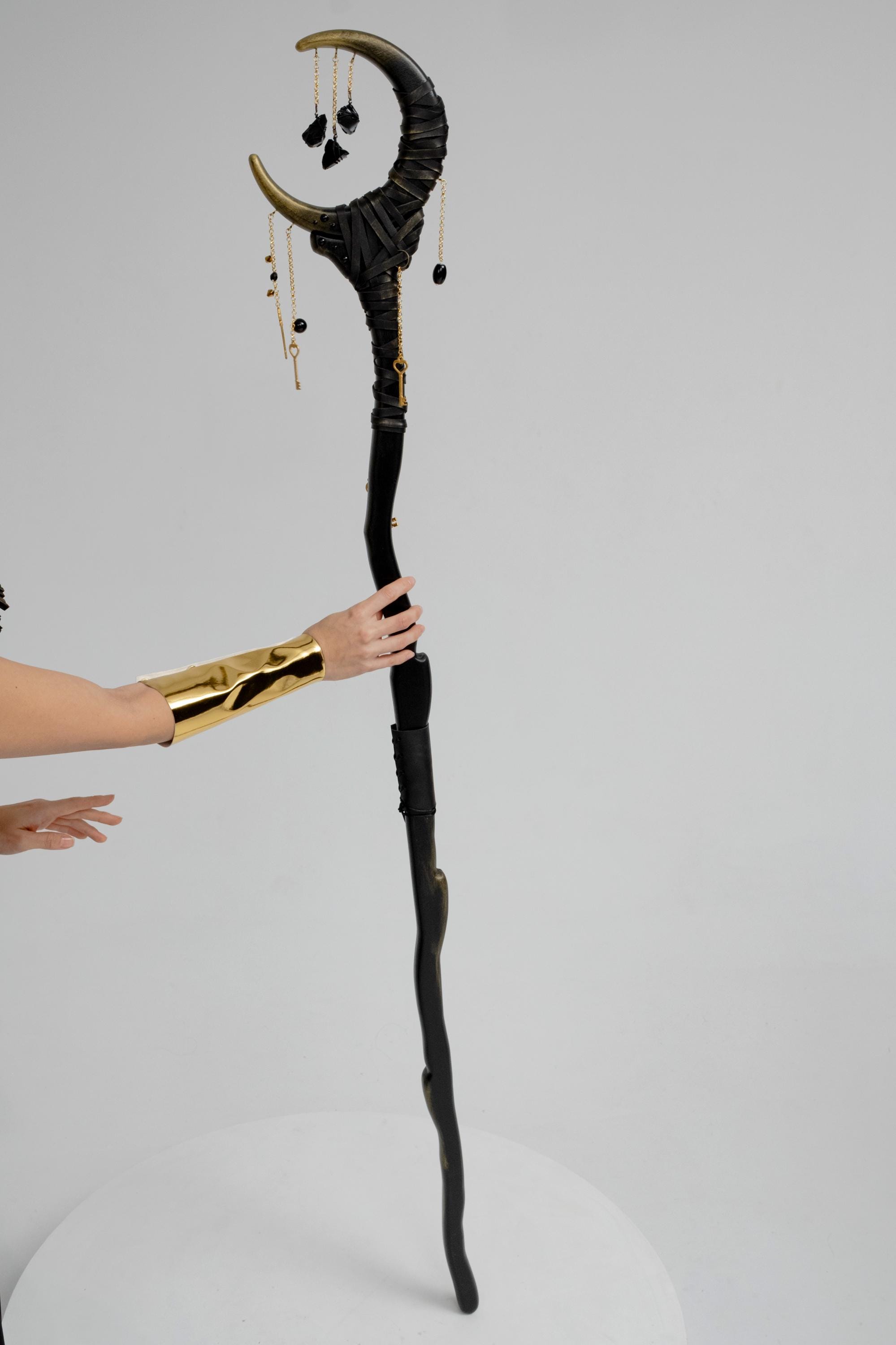 Crescent Moon Staff Hecate Goddess Inspired With Hanging Keys and ...