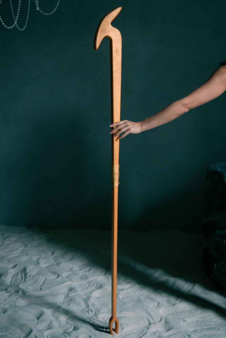 A Golden Seth Staff, Ancient Egypt Cosplay, Egyptian Cross Staff ...