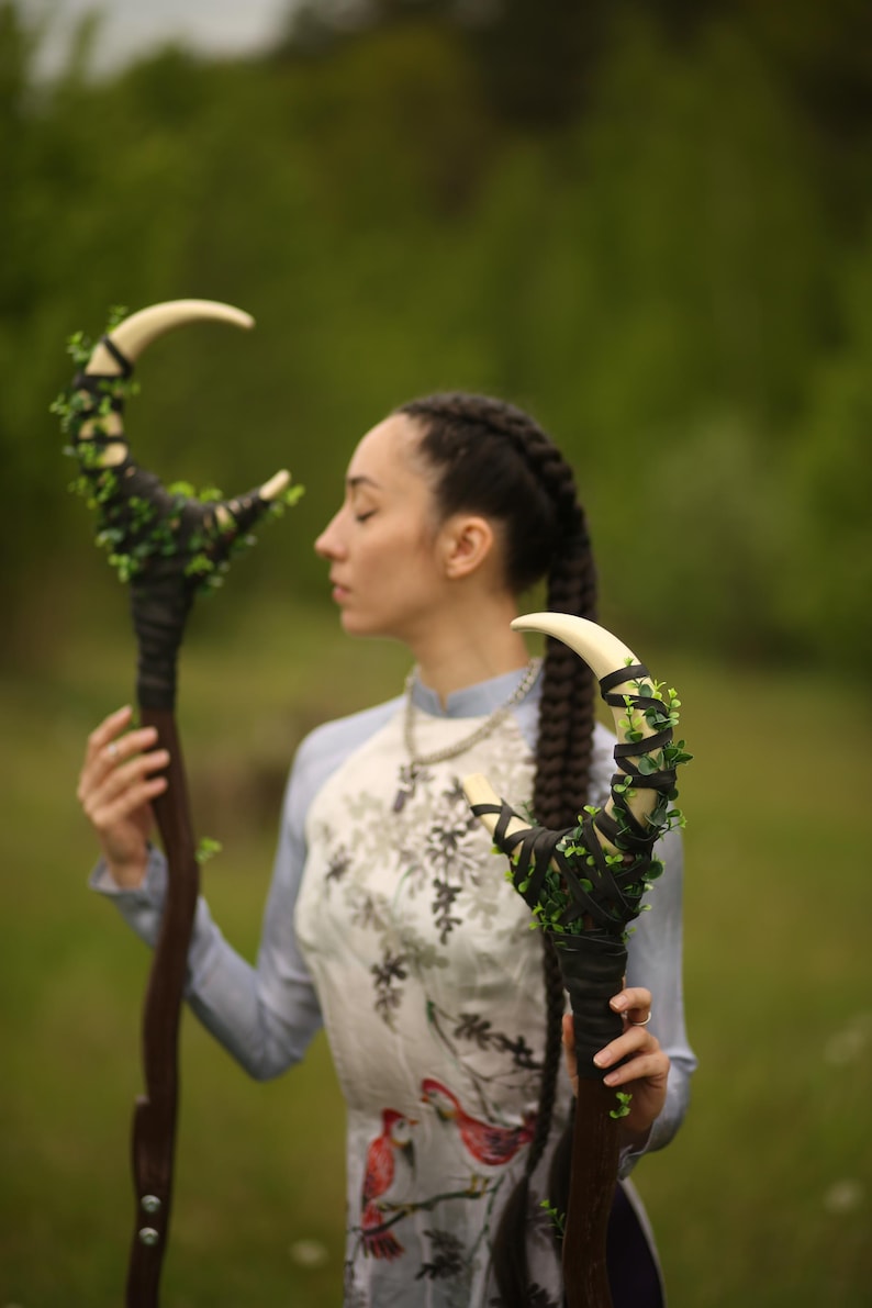Crescent Moon Staff — Magical Stick Cosplay, Wizard, Witchcraft ...