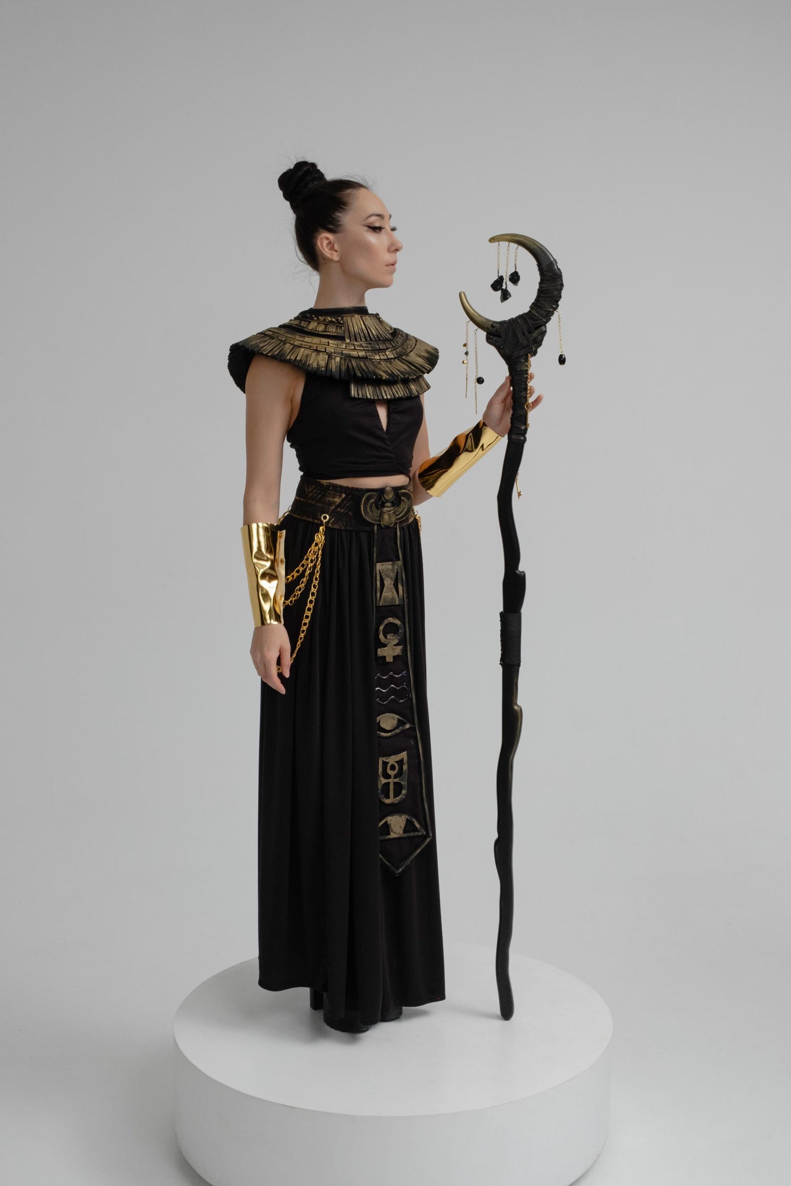 Crescent Moon Staff Hecate Goddess Inspired With Hanging Keys and ...