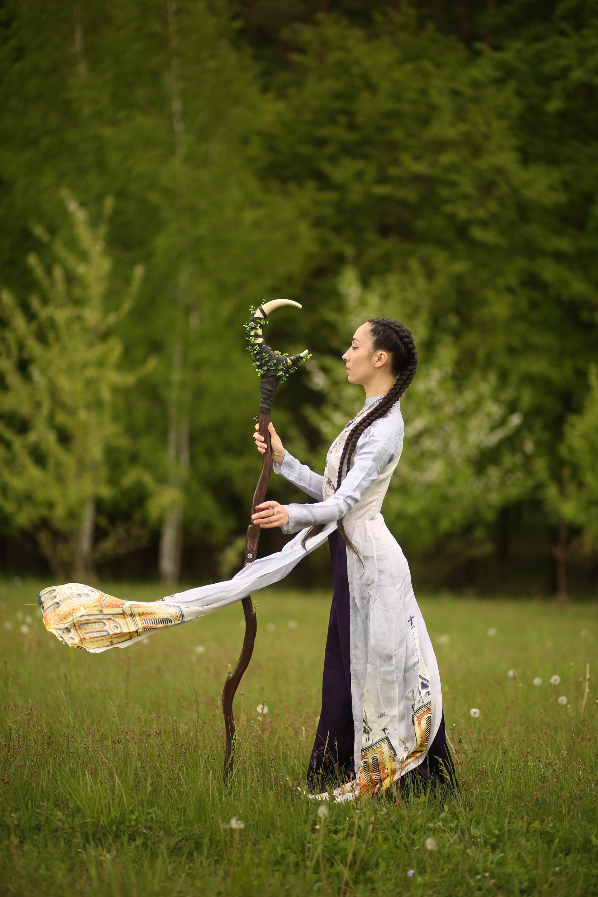 Crescent Moon Staff — Magical Stick Cosplay, Wizard, Witchcraft ...