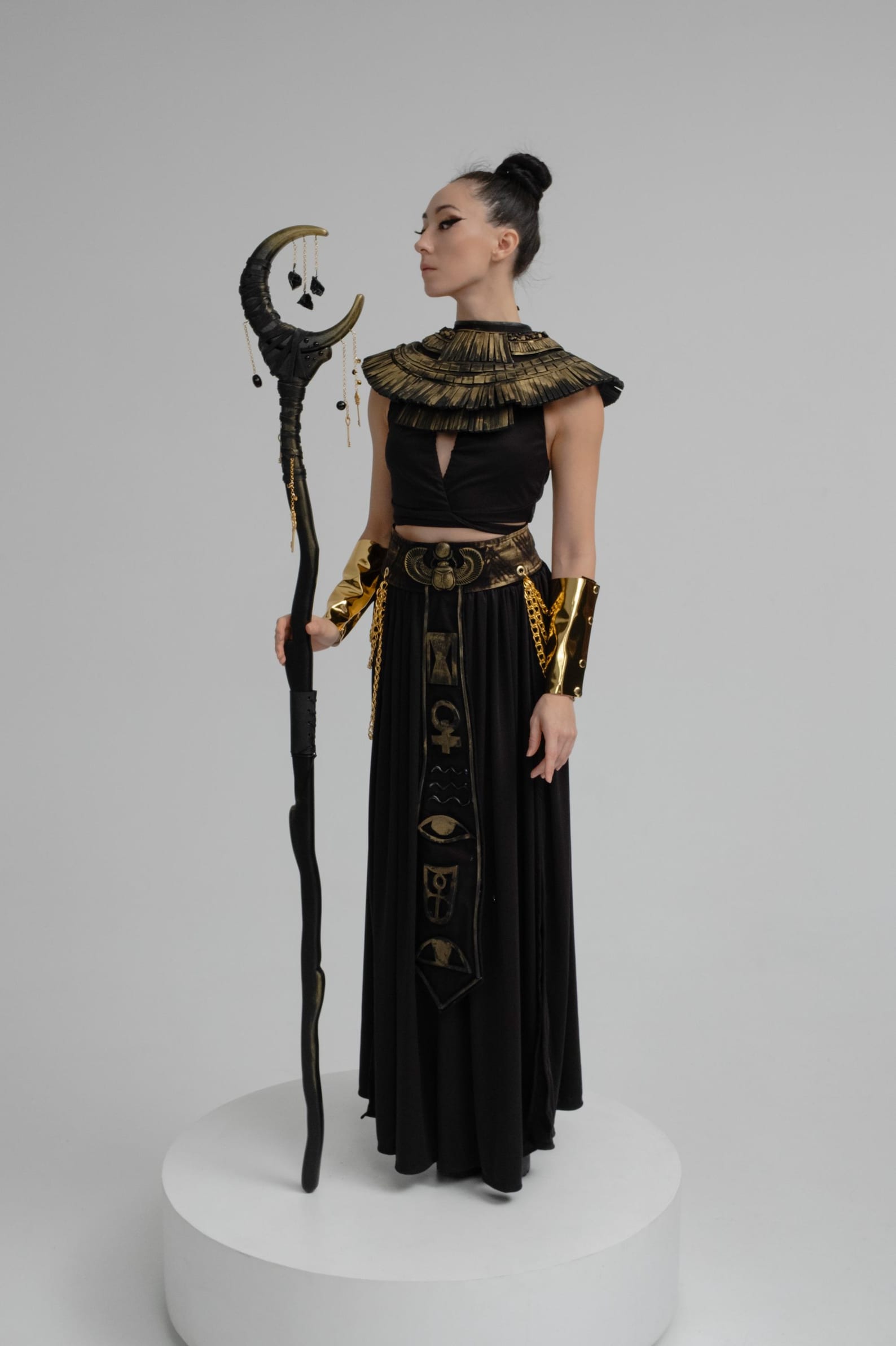 Crescent Moon Staff Hecate Goddess Inspired With Hanging Keys and ...
