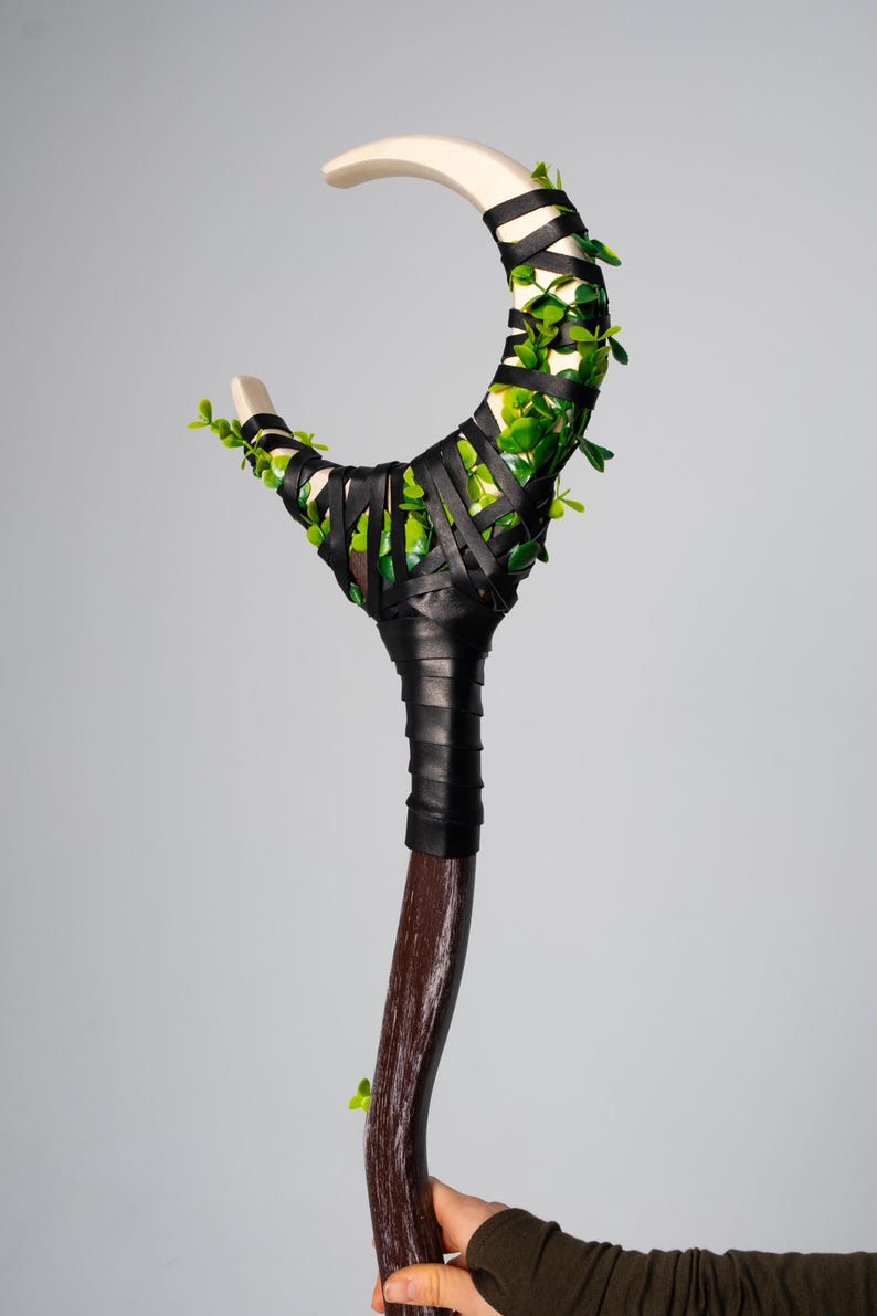 Crescent Moon Staff — Magical Stick Cosplay, Wizard, Witchcraft ...