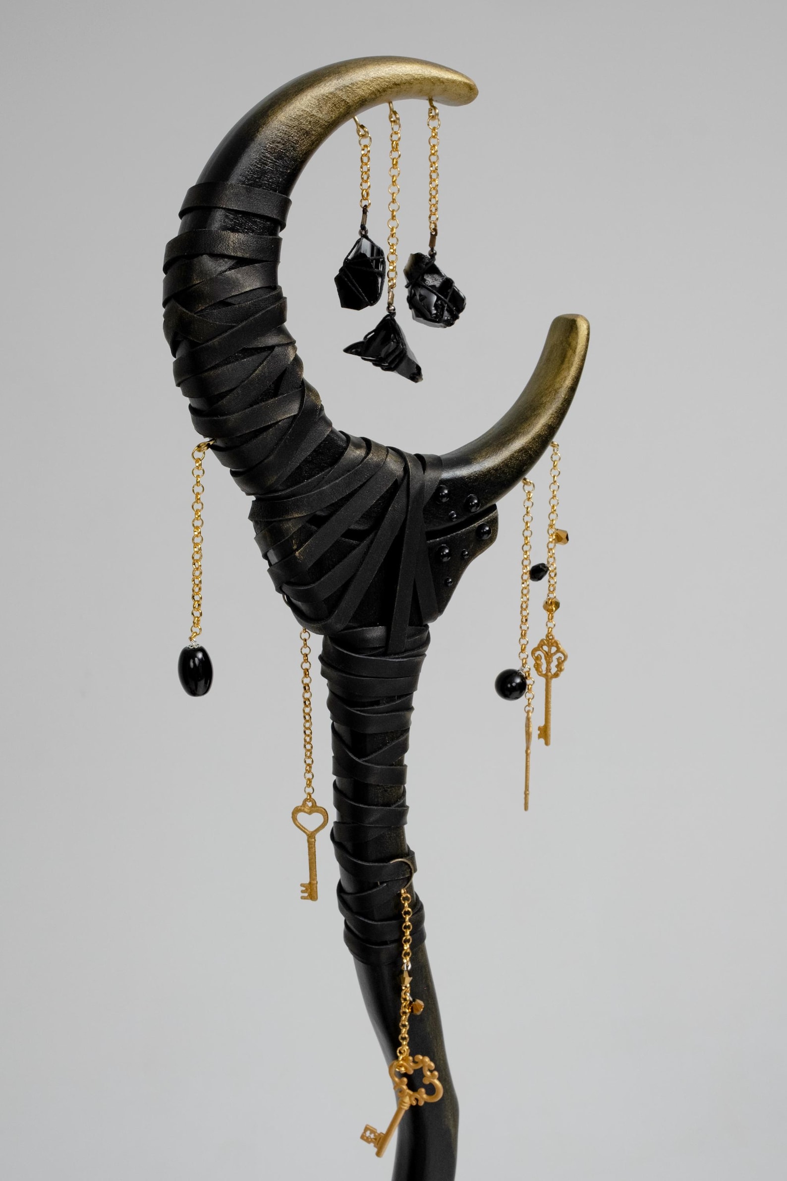 Crescent Moon Staff Hecate Goddess Inspired With Hanging Keys and ...
