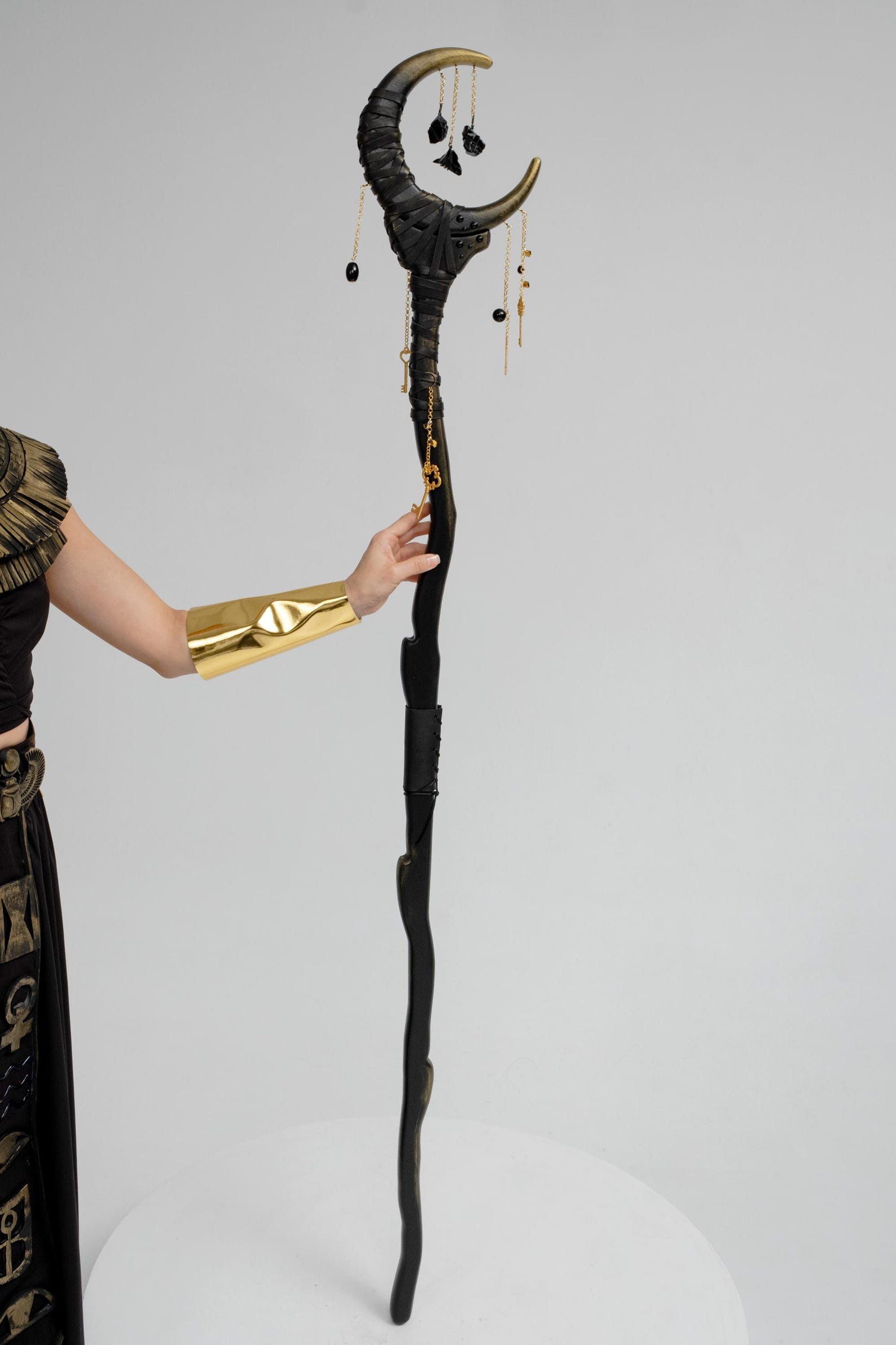 Crescent Moon Staff Hecate Goddess Inspired With Hanging Keys and ...