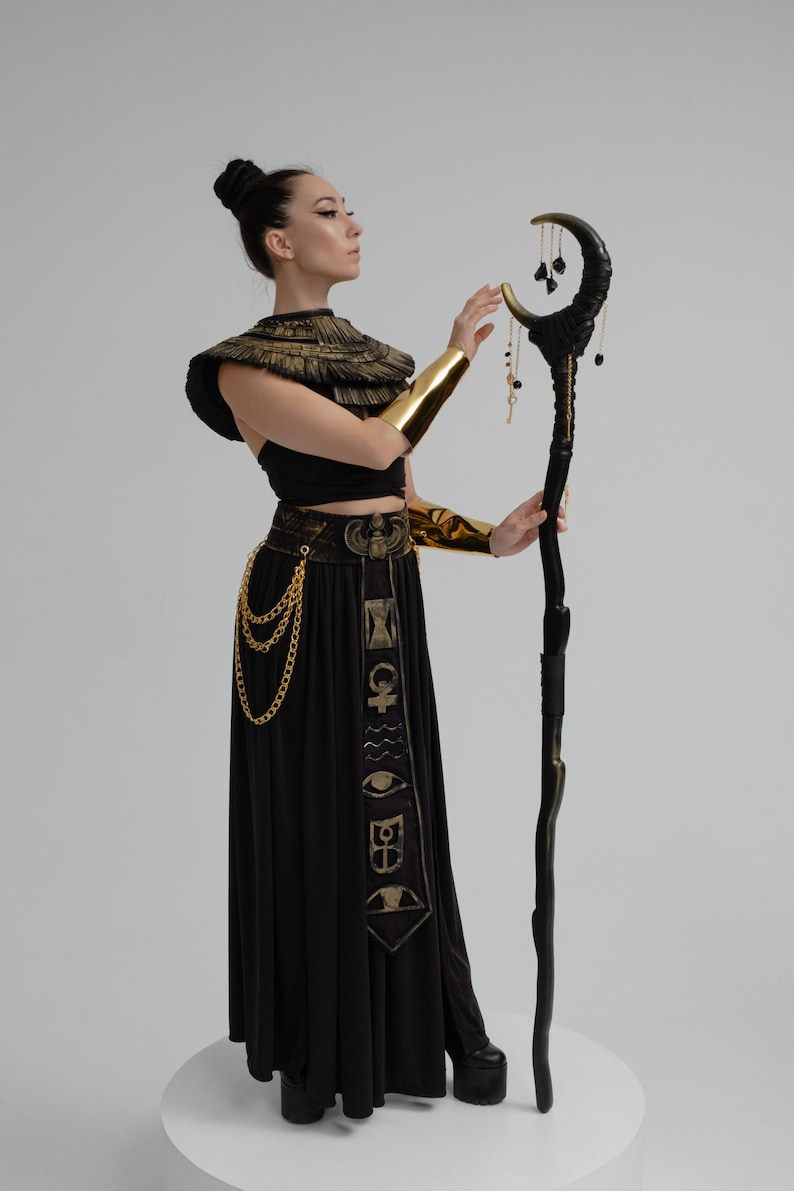 Crescent Moon Staff Hecate Goddess Inspired With Hanging Keys and ...